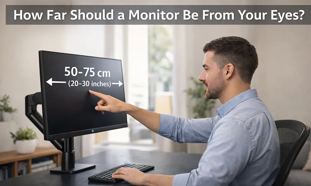 How Far Should A Monitor Be From Your Eyes Ergonomic Viewing Distance How Far Should A Monitor Be From Your Eyes Ergonomic Viewing Distance
