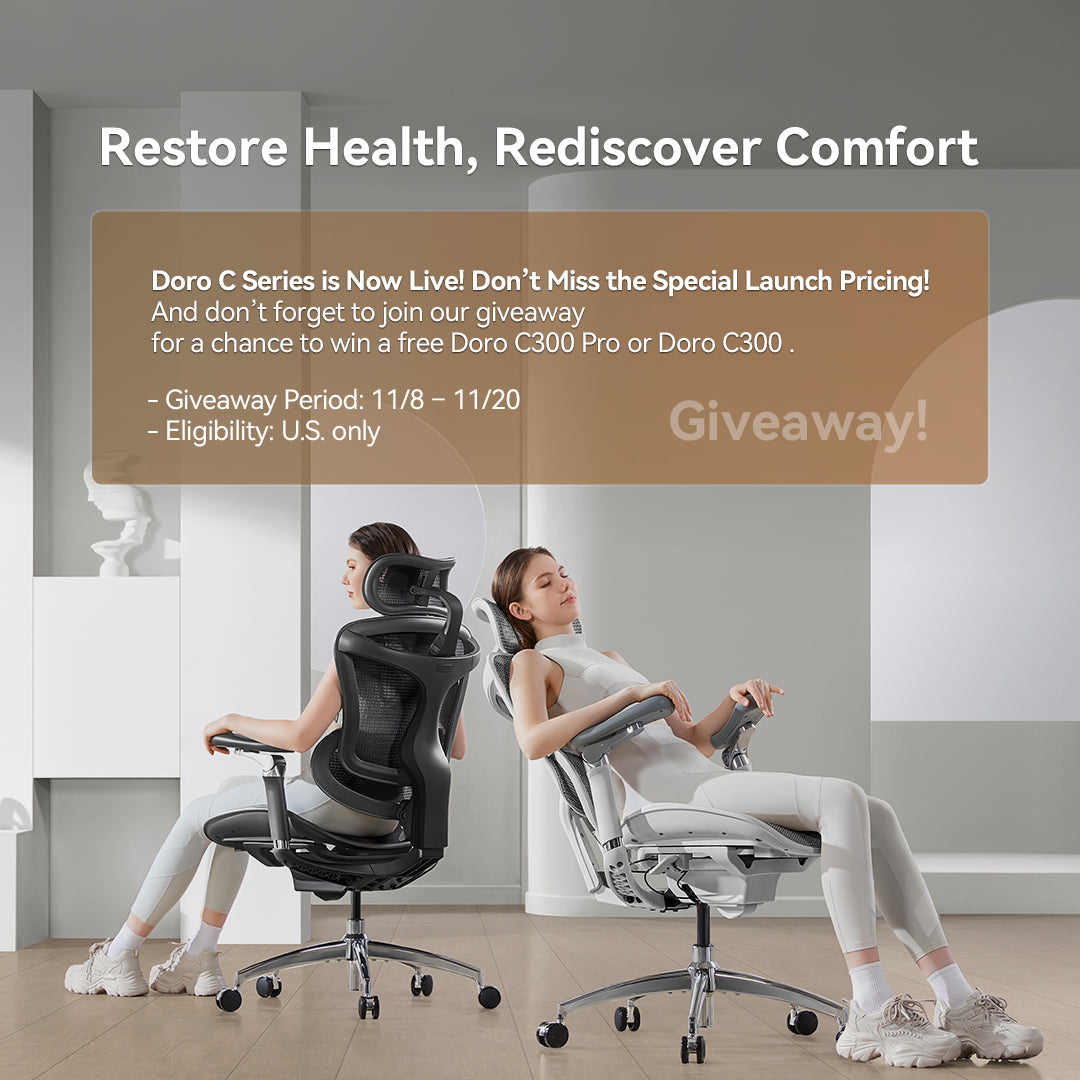 Doro C300 Ergonomic Office Chair with Enhanced Support Headrest ...